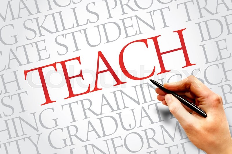 TEACH word cloud, education business ... | Stock image | Colourbox