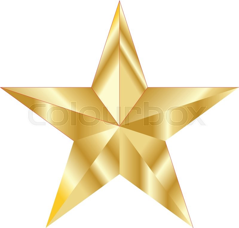 Fun Gold Stars Vector Art