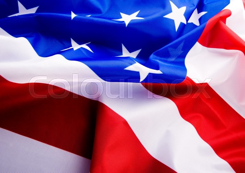 U.S.A flag, bright colorful tone ... | Stock image | Colourbox