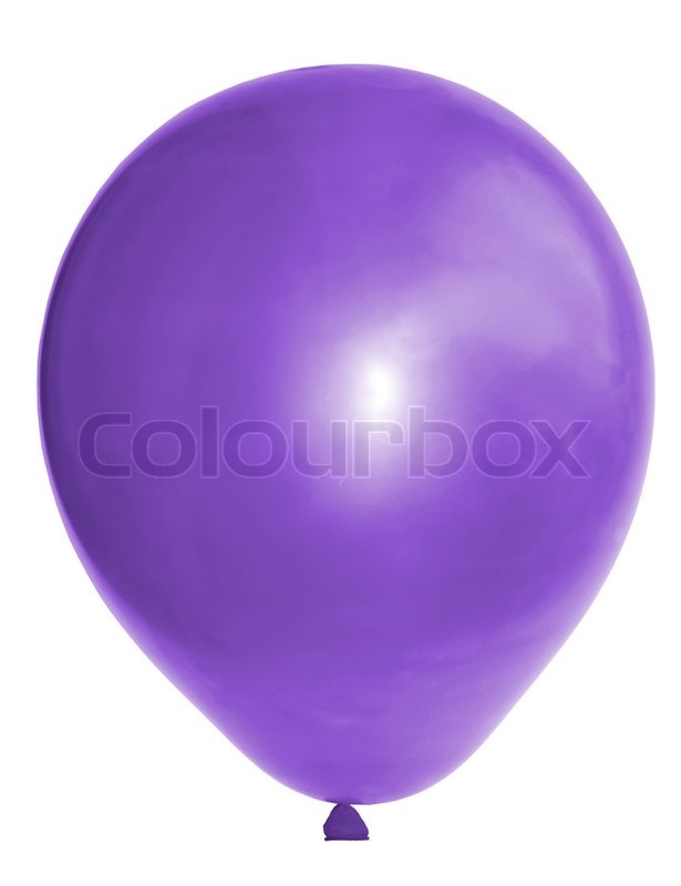 Violet balloon on a white background | Stock image | Colourbox