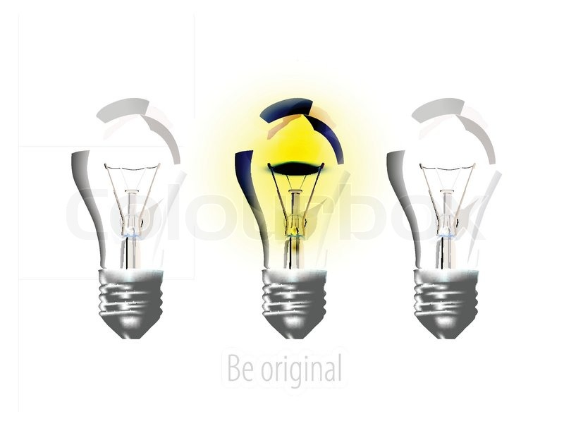 Realistic lamps on white | Stock vector | Colourbox