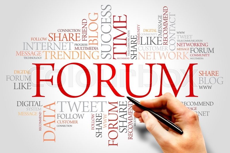 Forum word cloud, business concept | Stock image | Colourbox