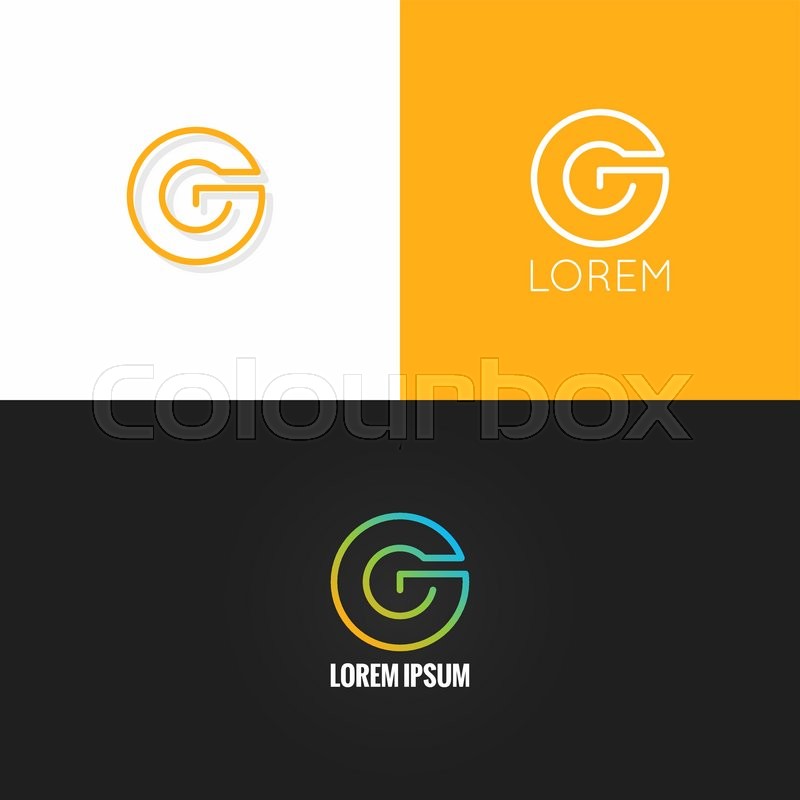Letter G logo alphabet design icon set ... | Stock vector | Colourbox