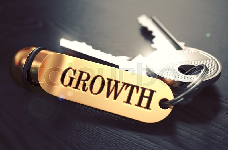 Keys to Growth - Concept on Golden ... | Stock image | Colourbox