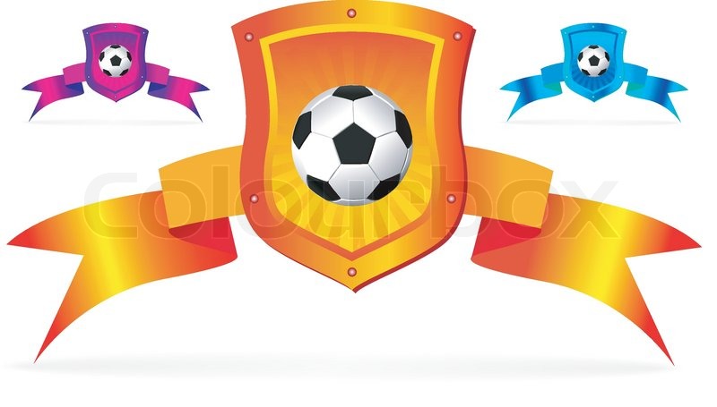 Soccer shield background | Stock Vector | Colourbox