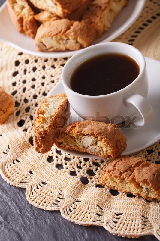 Fragrant coffee and Italian cookies ... | Stock image | Colourbox