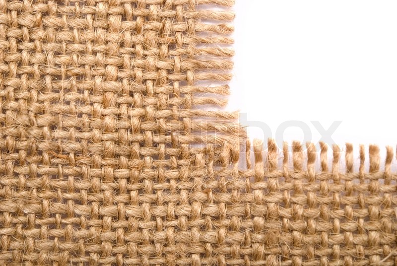 Sackcloth material isolated on white | Stock image | Colourbox