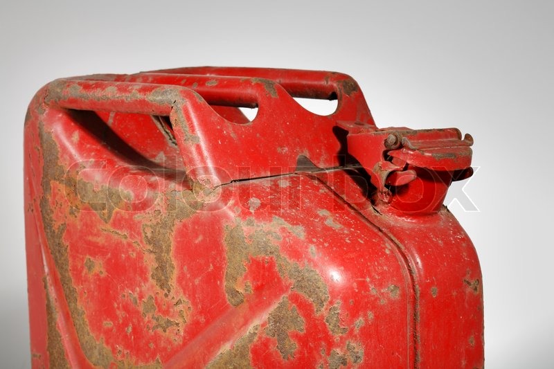 Rusty old jerry gas can | Stock image | Colourbox