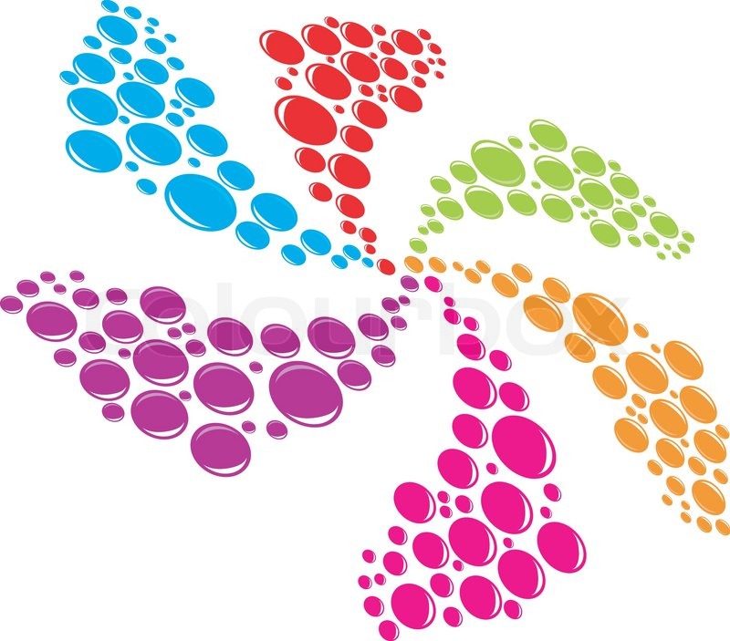 Multicolored splash symbol isolated on ... | Stock vector | Colourbox