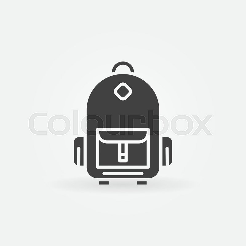 Backpack icon or logo - vector ... | Stock vector | Colourbox