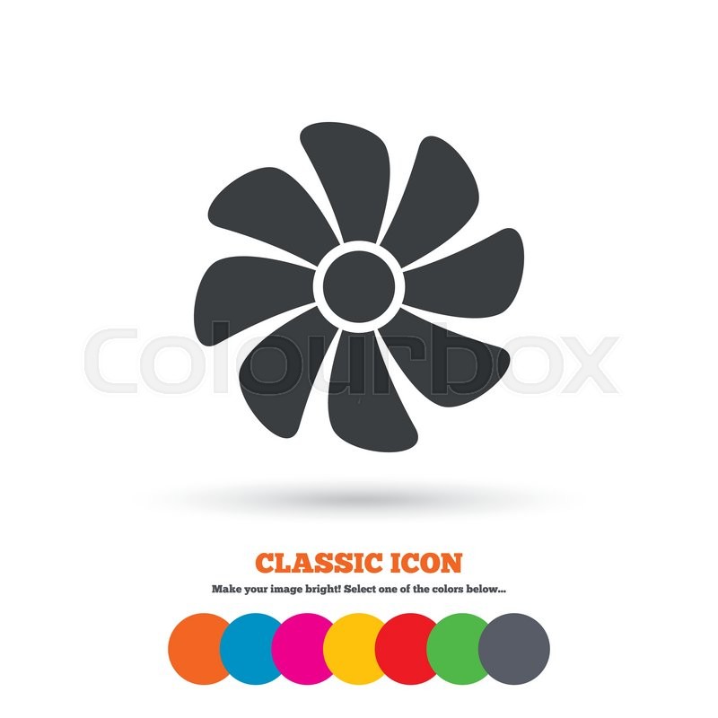 Ventilation sign icon. Ventilator ... | Stock Vector | Colourbox