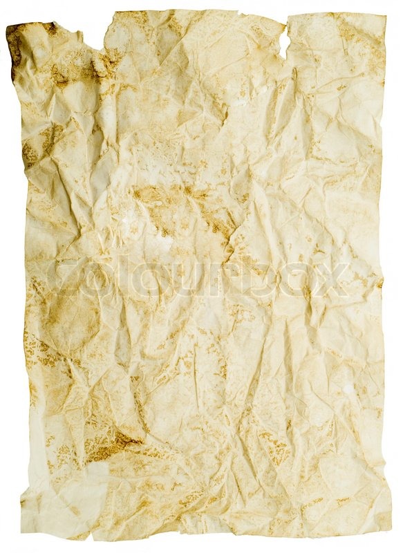 Zerknittertes Papier isoliert auf weiß | Stock Bild | Colourbox