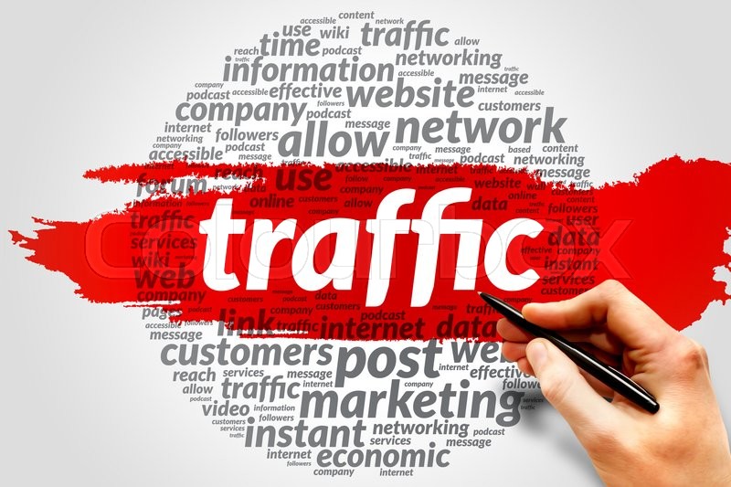 TRAFFIC word cloud, business concept | Stock image | Colourbox