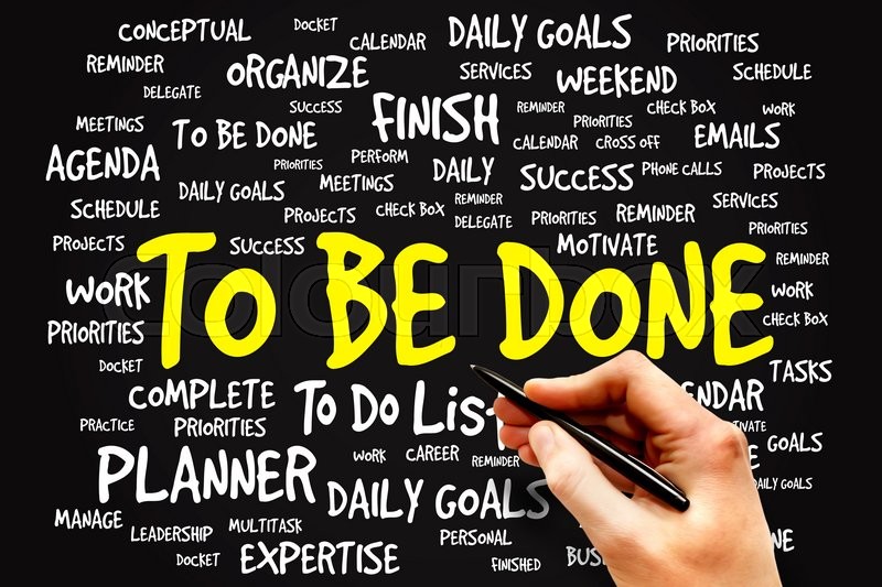 TO BE DONE word cloud, business concept | Stock image | Colourbox