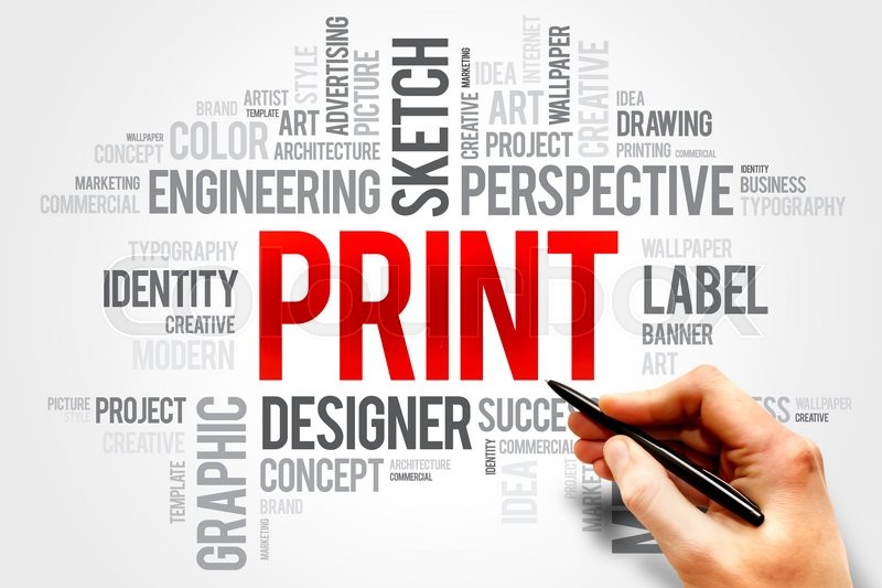 PRINT word cloud concept | Stock image | Colourbox