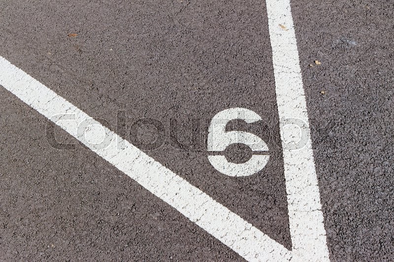 In a parking lot with numbers are the ... | Stock image | Colourbox
