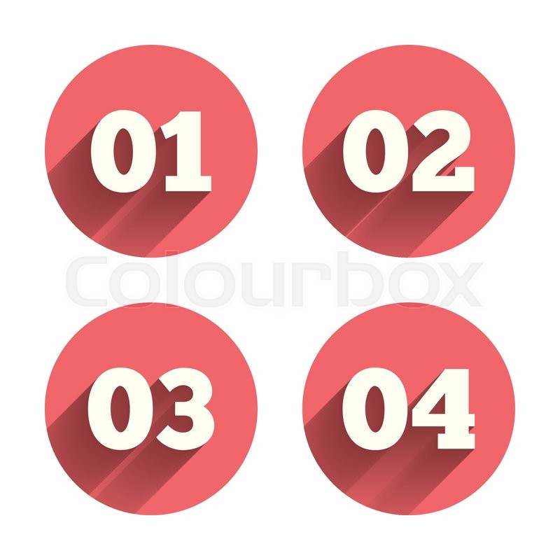Step one, two, three and four icons. ... | Stock vector | Colourbox