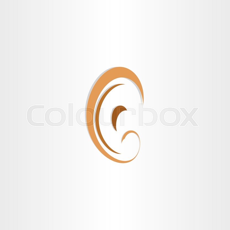 Human ear abstract stylized symbol ... | Stock vector | Colourbox