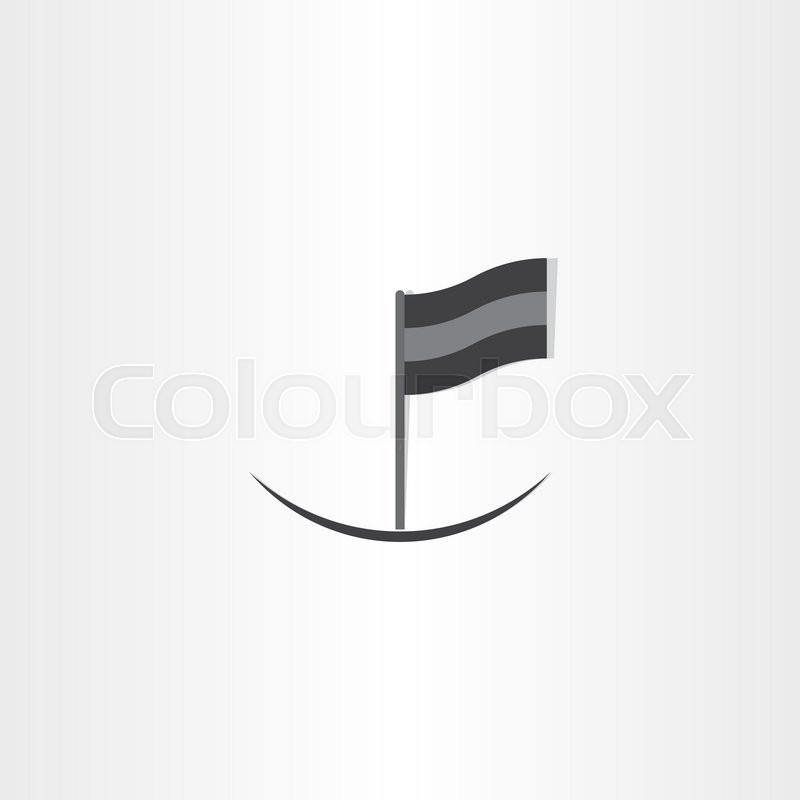 Abstract black flag icon design | Stock vector | Colourbox