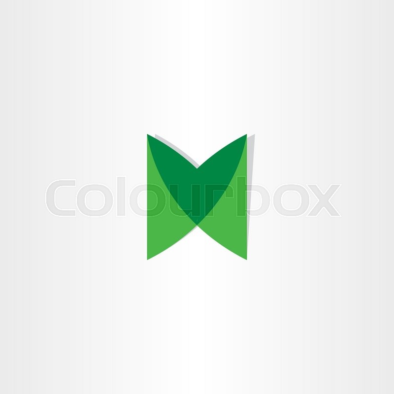 Green letter m logotype vector design ... | Stock vector | Colourbox