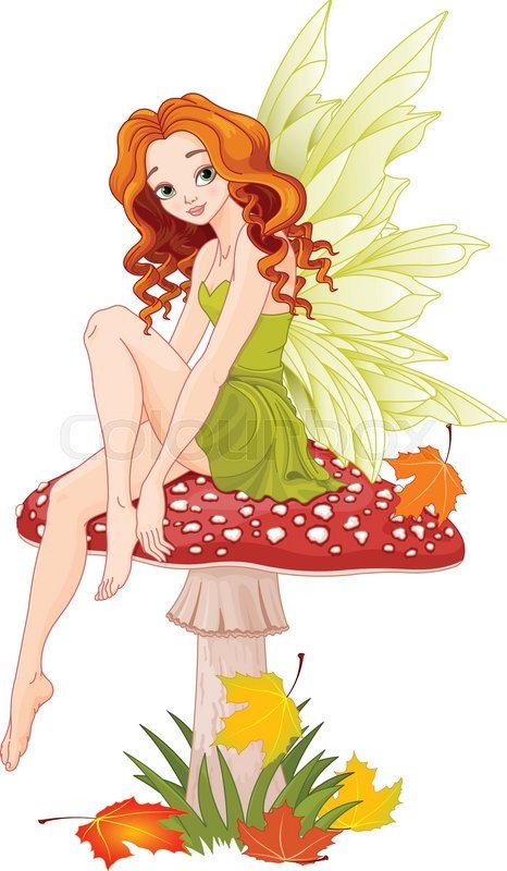 Fee, karte, sitzend | Vektorgrafik | Colourbox