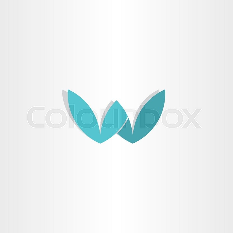 Letter w stylized vector logo design ... | Stock vector | Colourbox