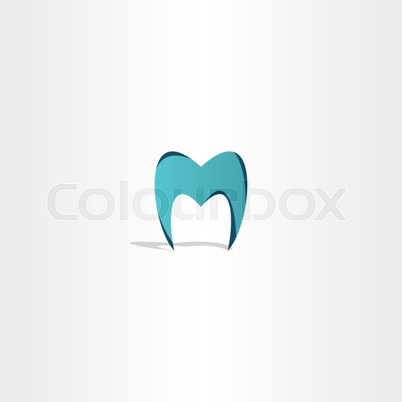 Tooth icon letter m logo design | Stock vector | Colourbox