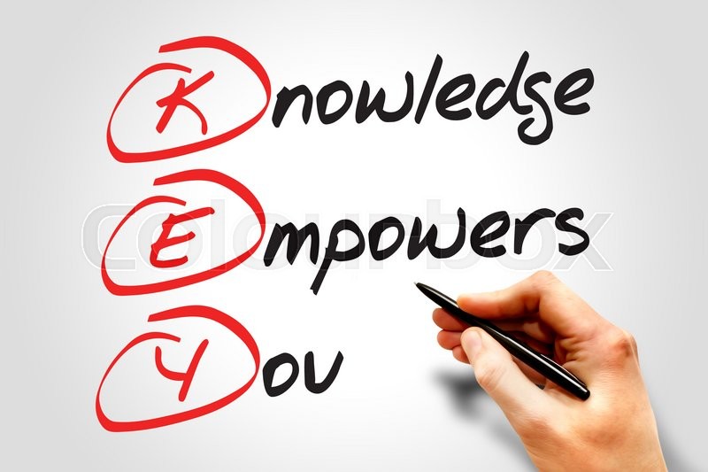 Knowledge Empowers You (KEY), business ... | Stock image | Colourbox