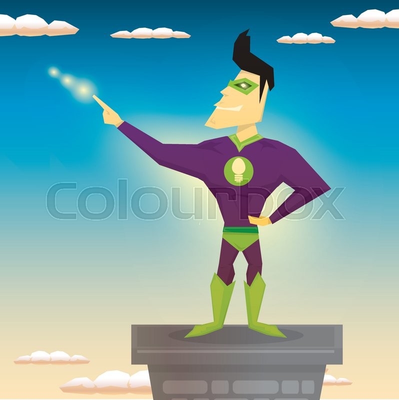 Vector super hero illustration. vector ... | Stock vector | Colourbox