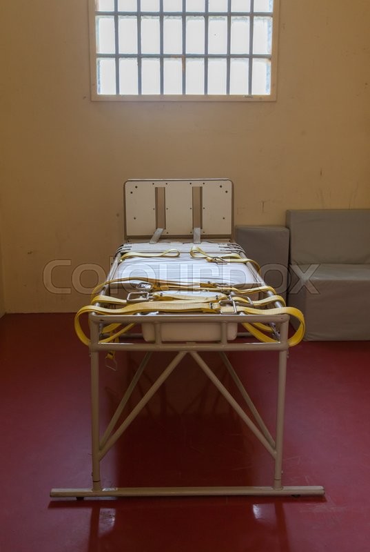 Bed for restraining psychiatric ... | Stock image | Colourbox
