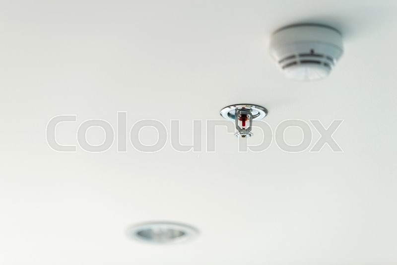 Fire sprinkler on the ceiling | Stock image | Colourbox