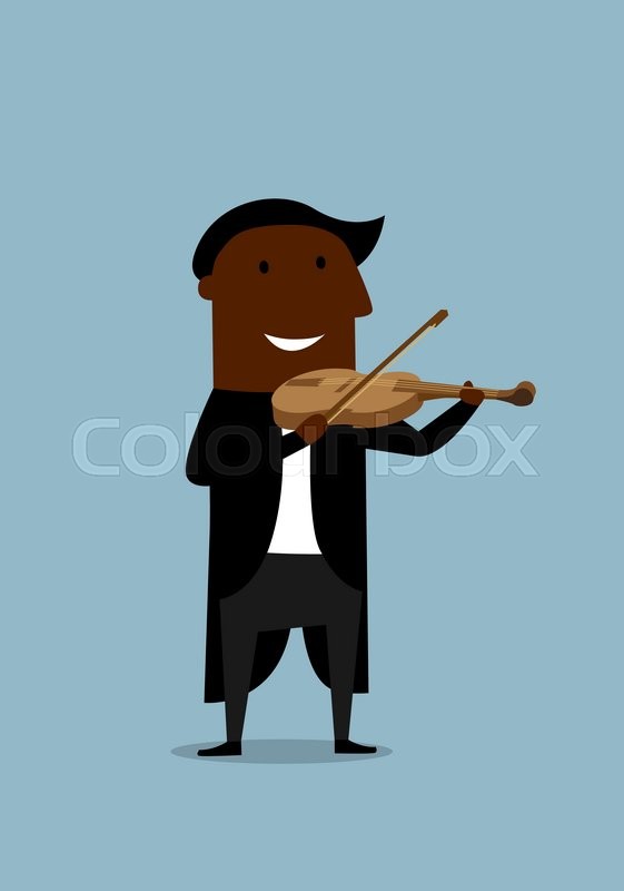 Cheerful african american musician ... | Stock vector | Colourbox