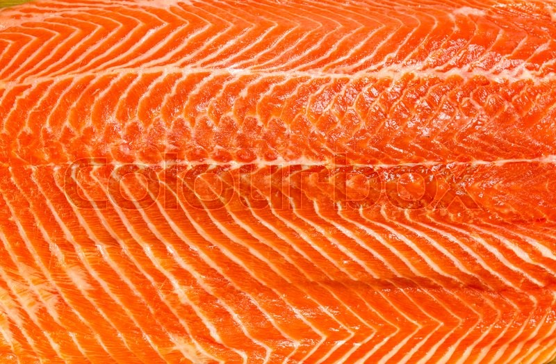 Fresh salmon fillet meat Taste Texture, | Stock image | Colourbox