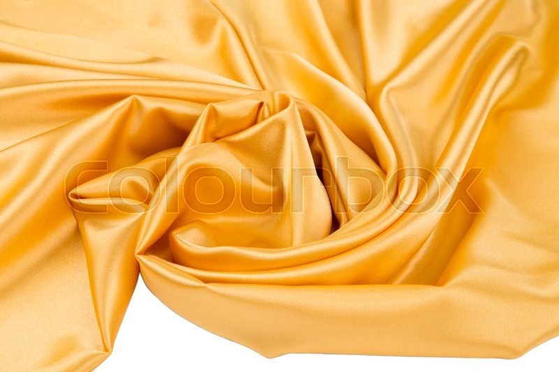 Golden silk cloth close up. Whole ... | Stock image | Colourbox