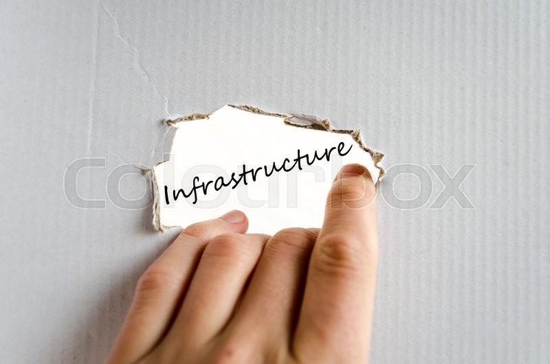 Infrastructure text concept isolated ... | Stock image | Colourbox