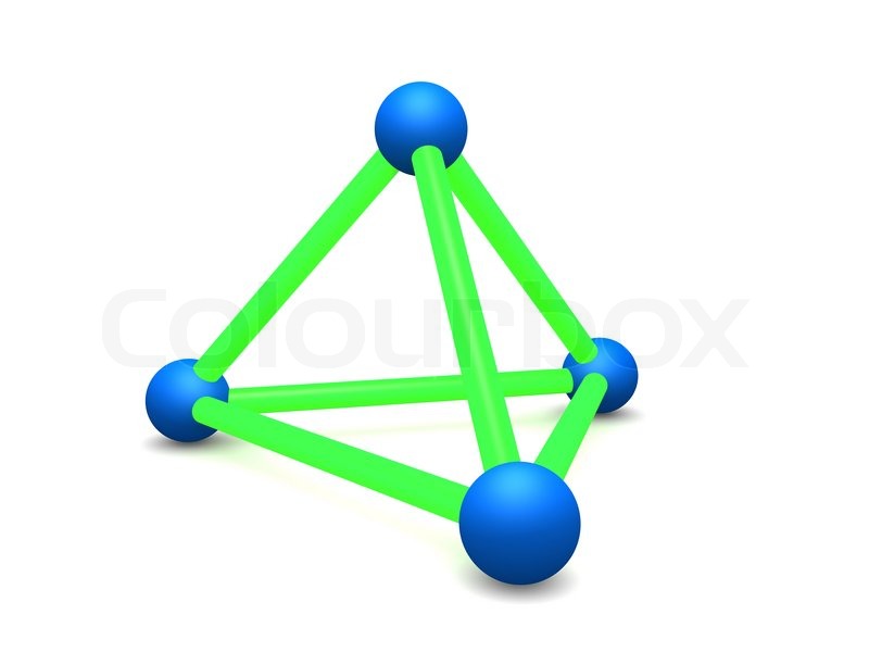 3d abstract pyramid molecular structure | Stock Photo | Colourbox