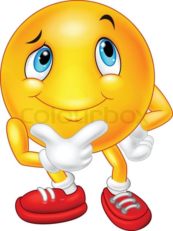 Illustration of Emoticon was thinking ... | Stock vector | Colourbox