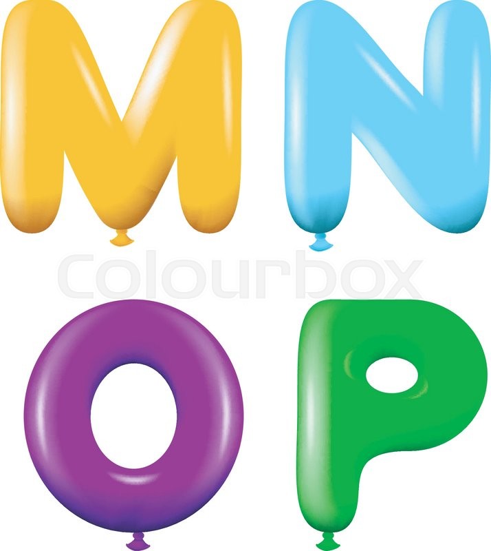 Illustration of Alphabet letters MNOP ... | Stock vector | Colourbox