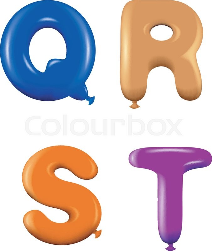 Illustration of Alphabet letters QRST ... | Stock vector | Colourbox