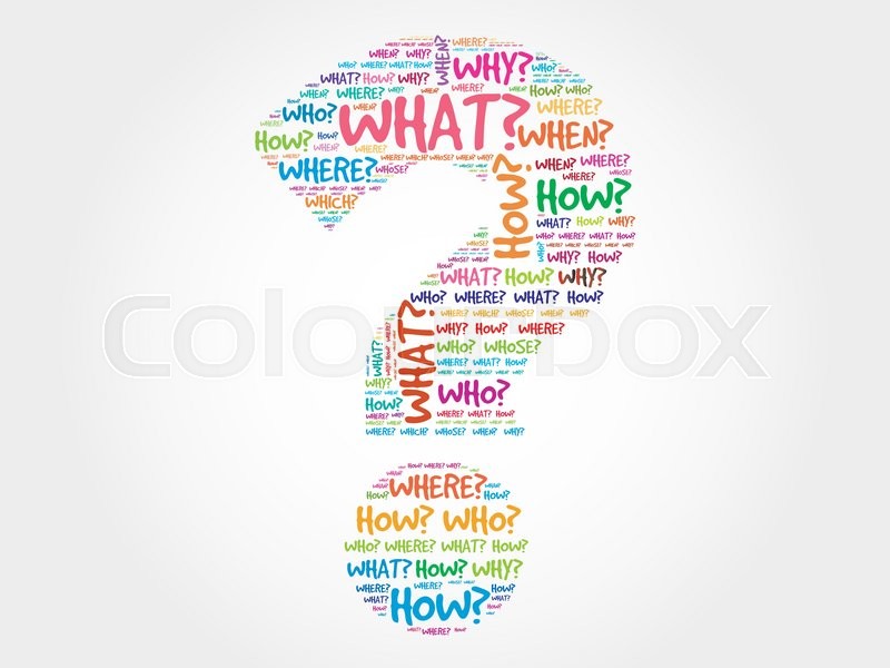 Question mark, Question words vector ... | Stock vector | Colourbox