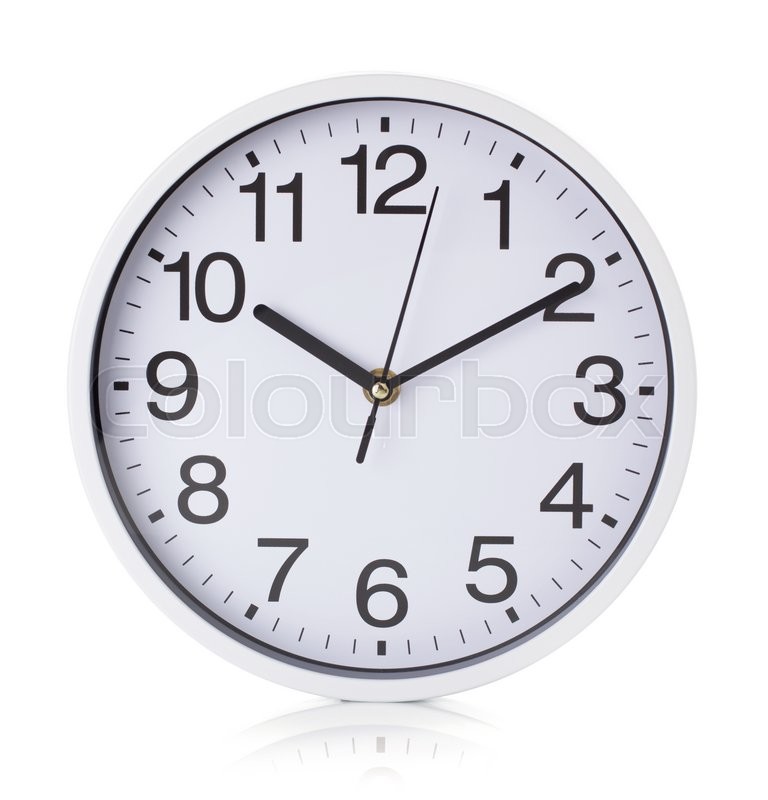 Wall clock isolated on white background | Stock image | Colourbox