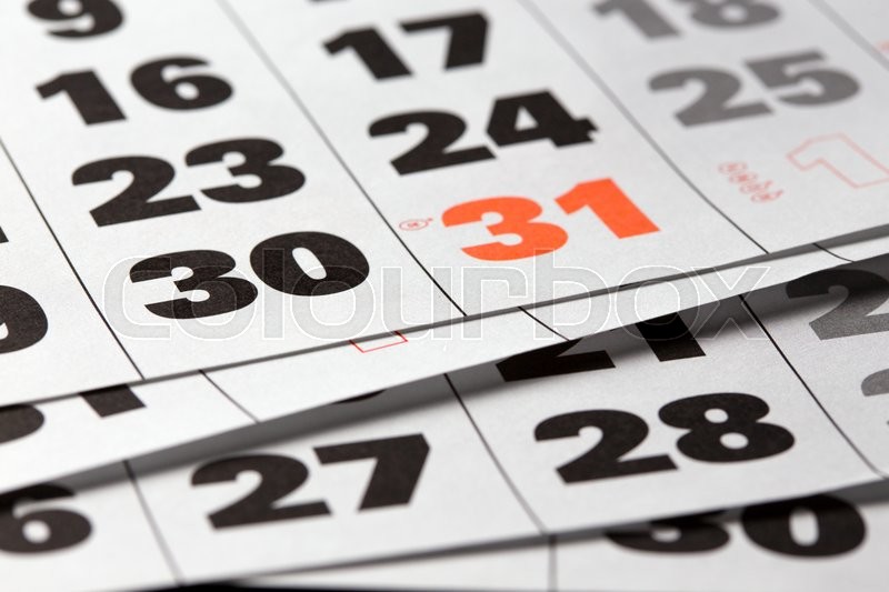 Background made of calendar dates close ... | Stock image | Colourbox