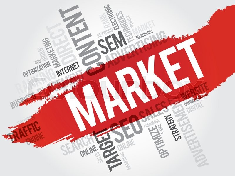 MARKET word cloud, business concept | Stock vector | Colourbox