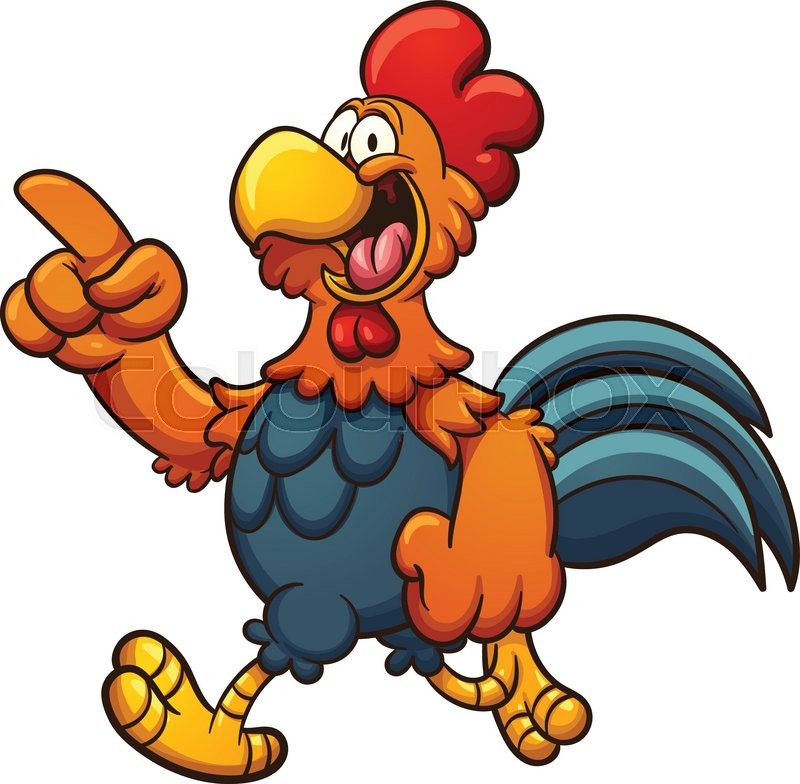 Cartoon Rooster Drawing