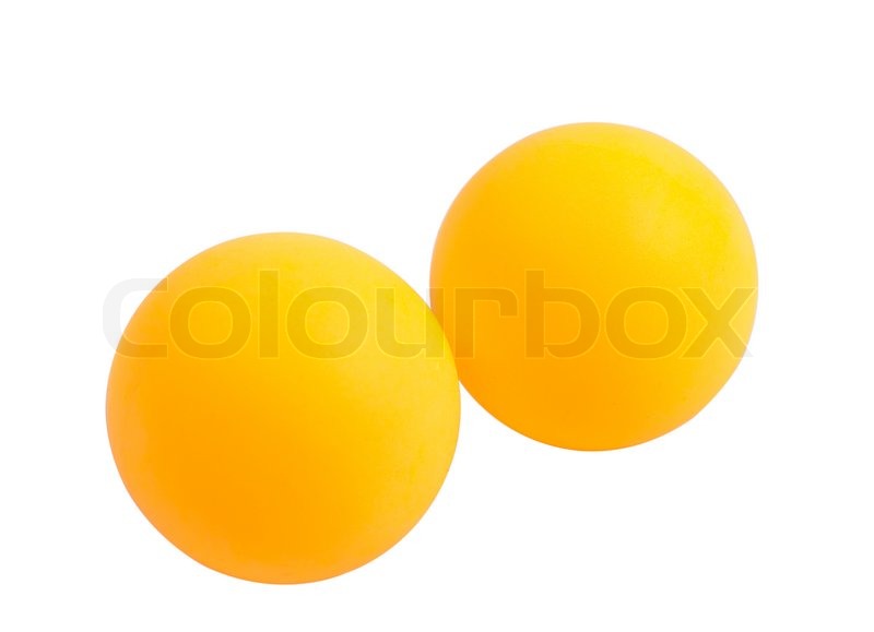 Table tennis balls on a white ... | Stock image | Colourbox
