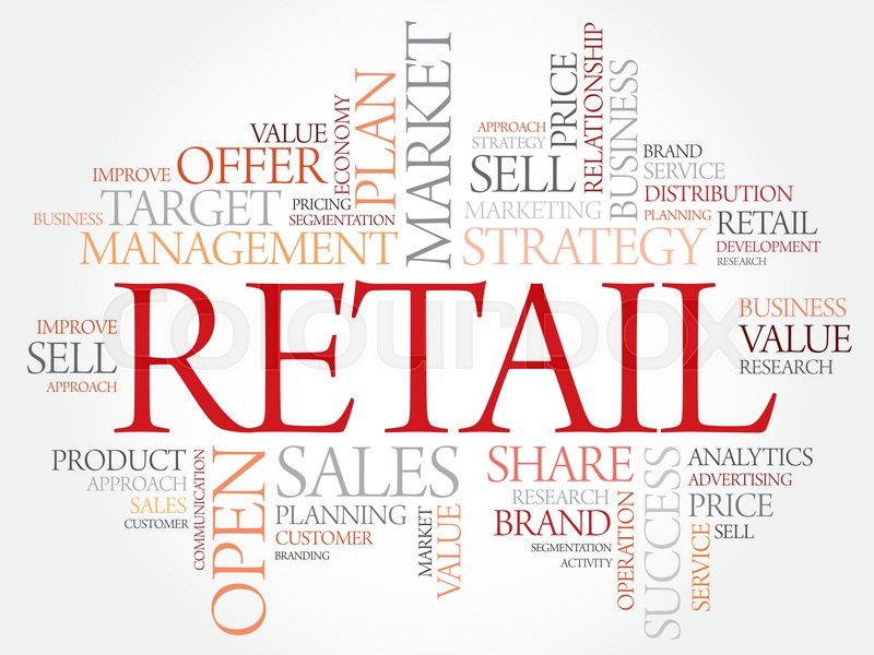 Retail word cloud, business concept | Stock vector | Colourbox