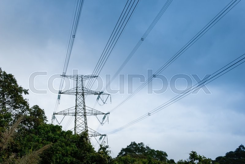 High Voltage Electricity Mast / Pylon | Stock Photo | Colourbox