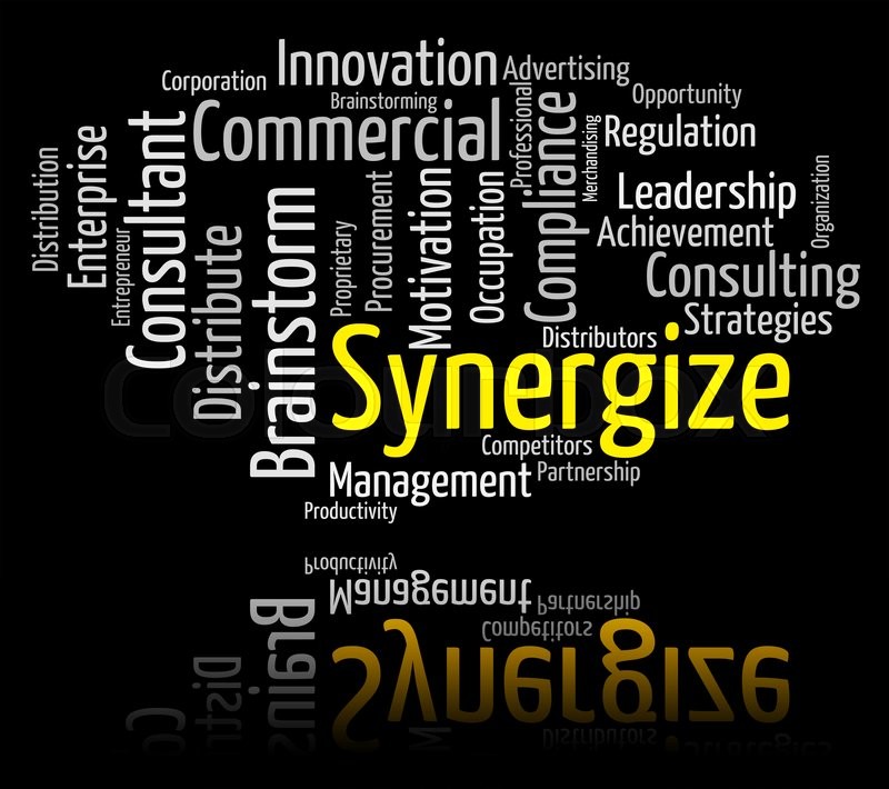 Synergize Word Indicates Working ... | Stock image | Colourbox