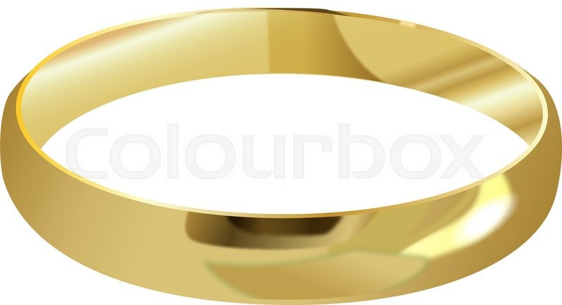 Gold ring | Stock vector | Colourbox