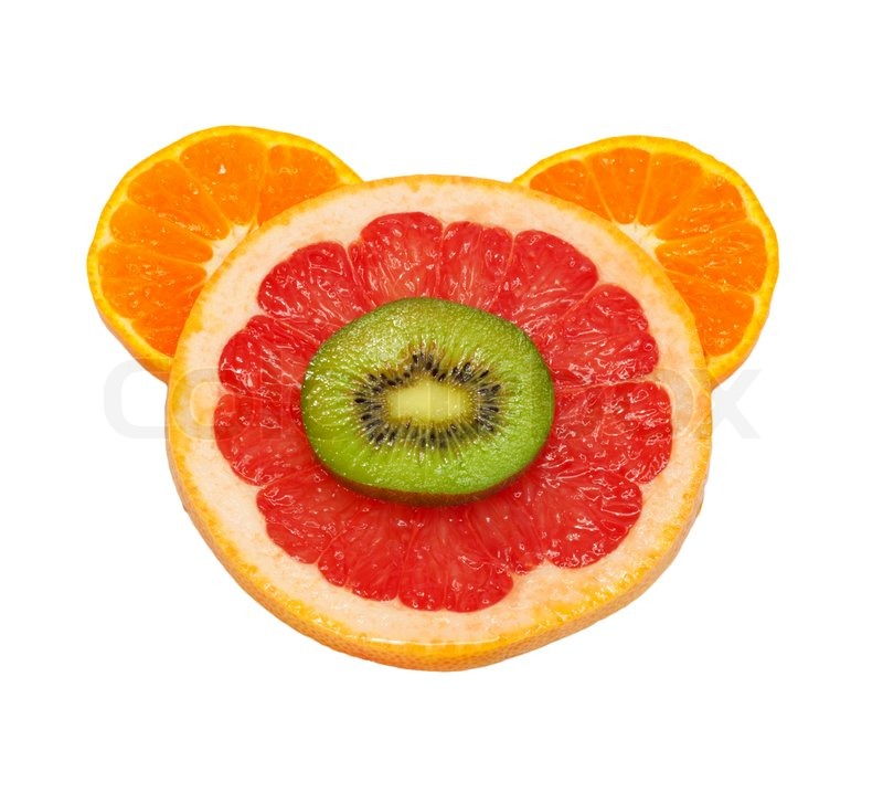 Isolated Kiwi and Grapefruit | Stock image | Colourbox